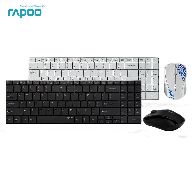 Rapoo 9060 Keyboard and Mouse Set Ultra Thin 2.4G Wireless Optical Key ...